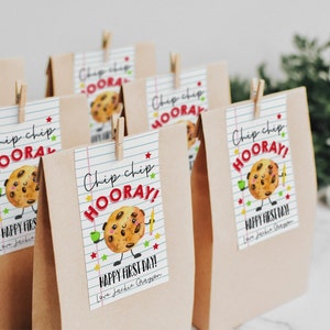 Chip Chip Hooray First Day of School Gift Tag Template, Printable ...