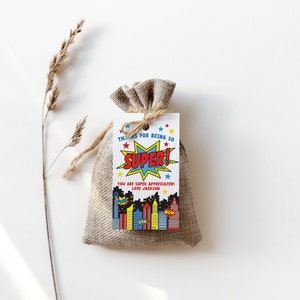 Superhero Teacher Appreciation Gift Tag Template, Printable Staff Nurse ...