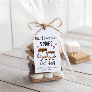 Father's Day S'mores Gift Tag Template, Printable Fathers Day Favor Tag ...