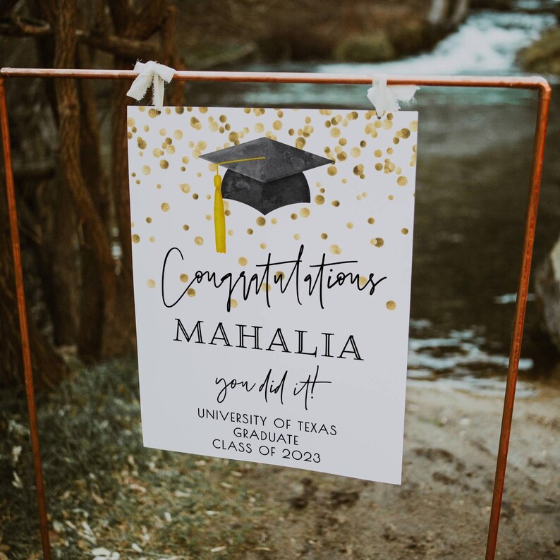 Graduation Welcome Sign Template, Printable Congratulations Graduate ...