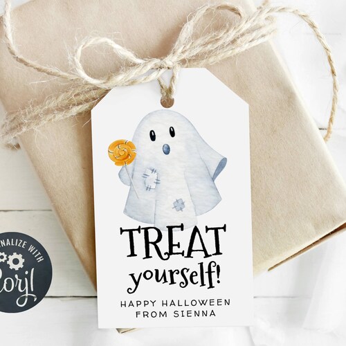 Printable Halloween Favor Tag Template Boo Gift Tags Trick - Etsy