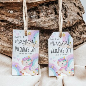 Unicorn Valentine's Day Gift Tag Template, Printable Have A Magical ...