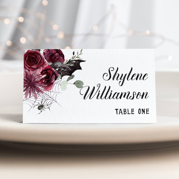 Halloween Place Card - Etsy