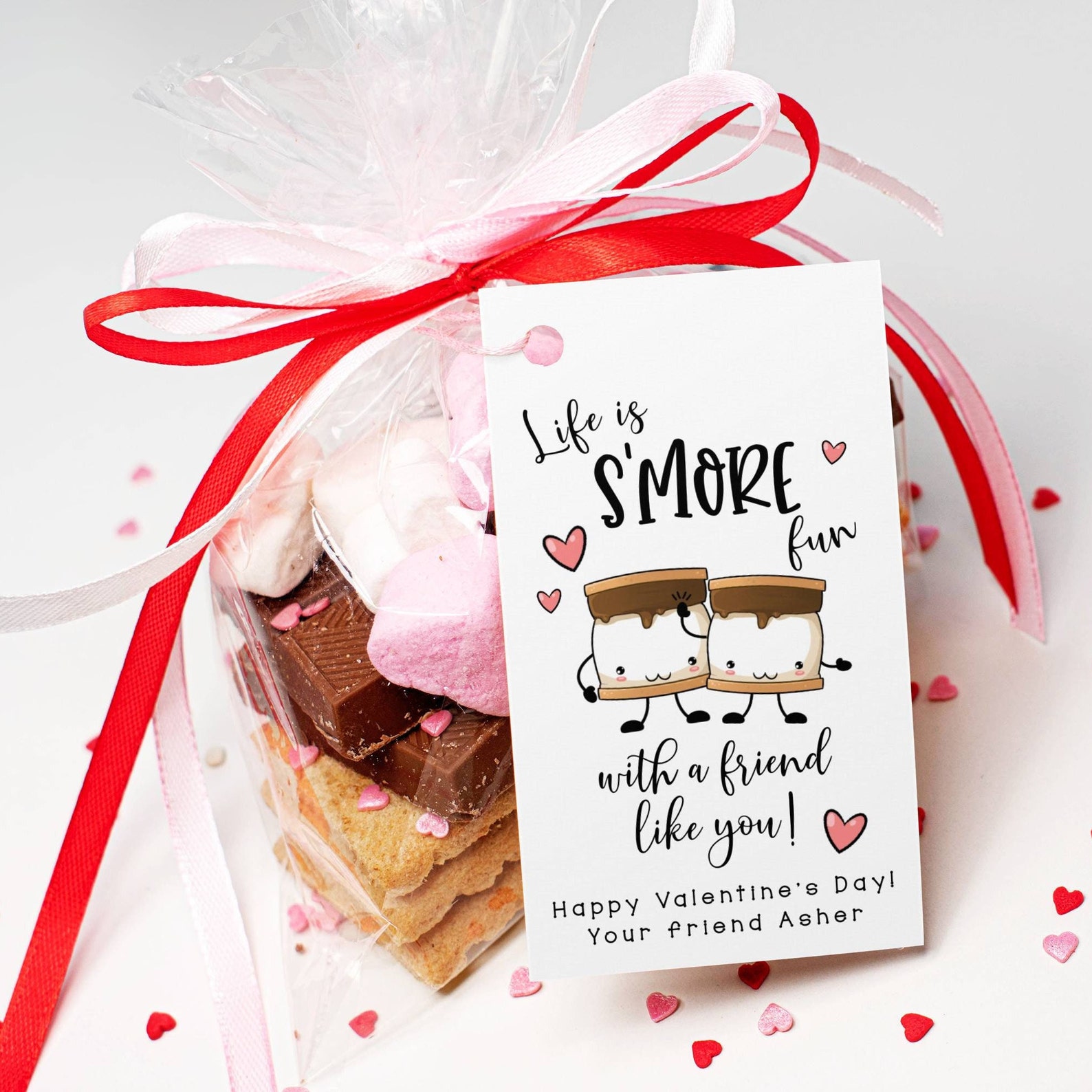 Printable S'mores Valentine's Day Gift Tags Life is - Etsy