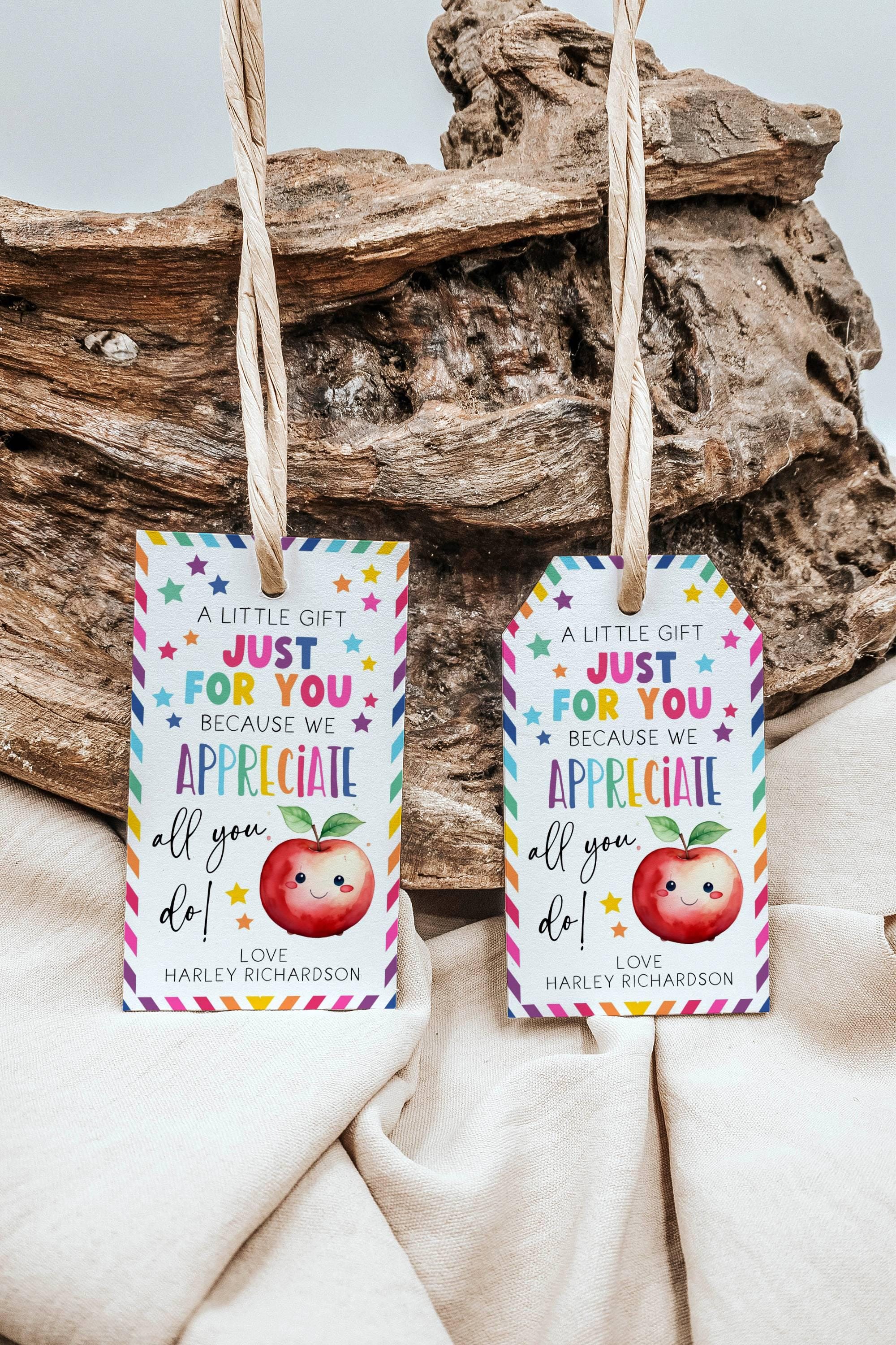 Teacher Appreciation Gift Tag Template, Printable A Little Treat Just ...