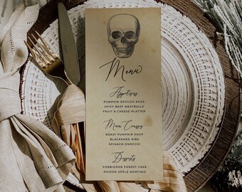 Halloween Menu | Etsy