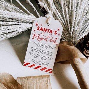 Printable Santa's Magic Dust Tag Template, Editable Christmas Eve ...