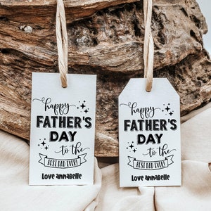 Father's Day Gift Tag Template, Printable Fathers Day Favor Tag, Happy ...