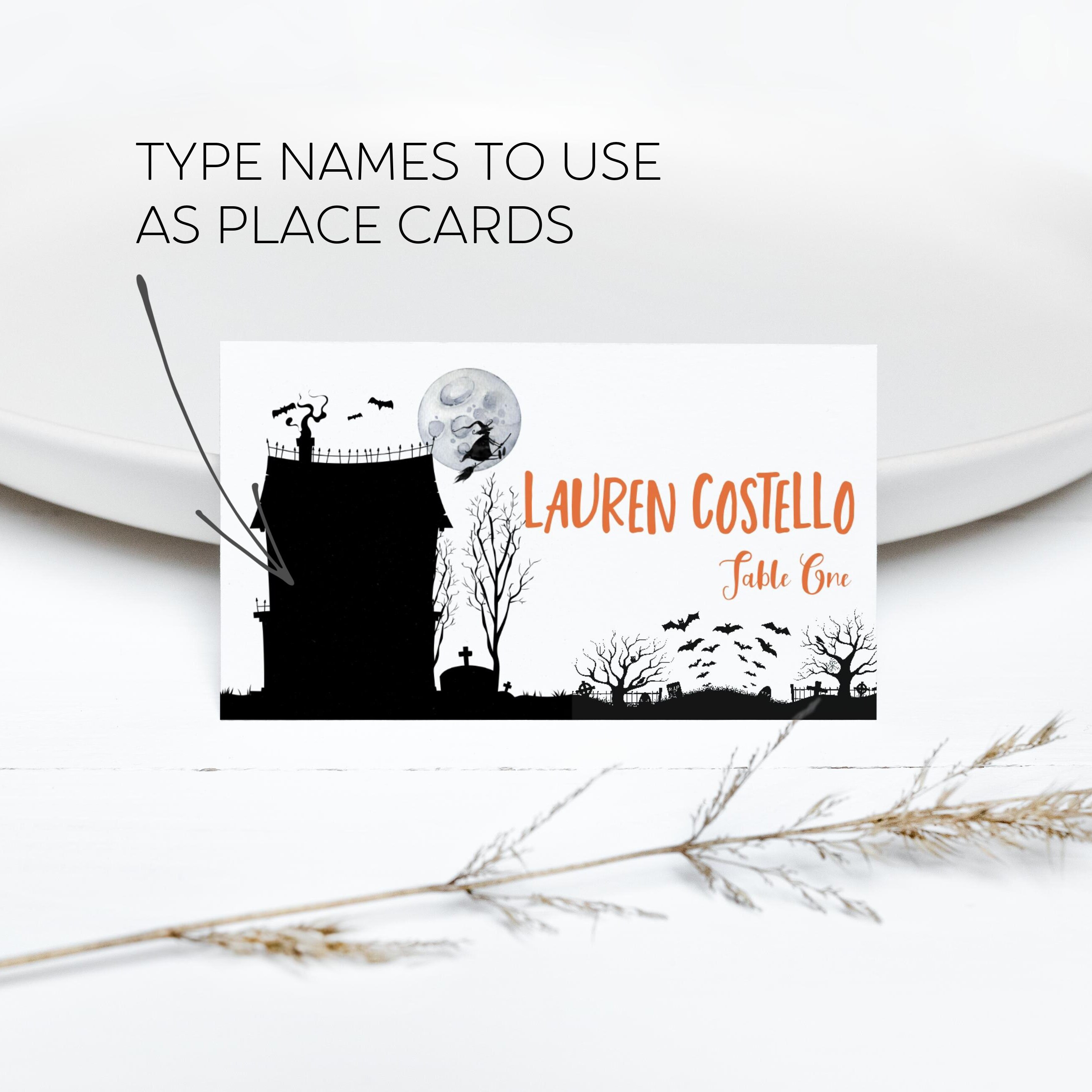 Halloween Food Label Template Printable Haunted House Buffet - Etsy Canada
