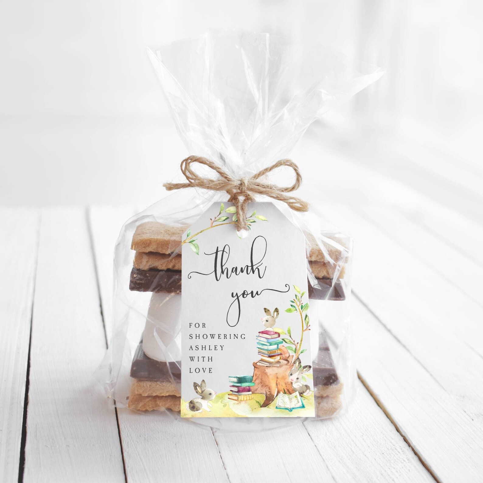 Storybook Baby Shower Gift Tag Printable Book Themed Favor - Etsy