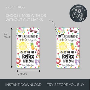 Summer Teacher Appreciation Gift Tag Template, Printable Your Turn to ...