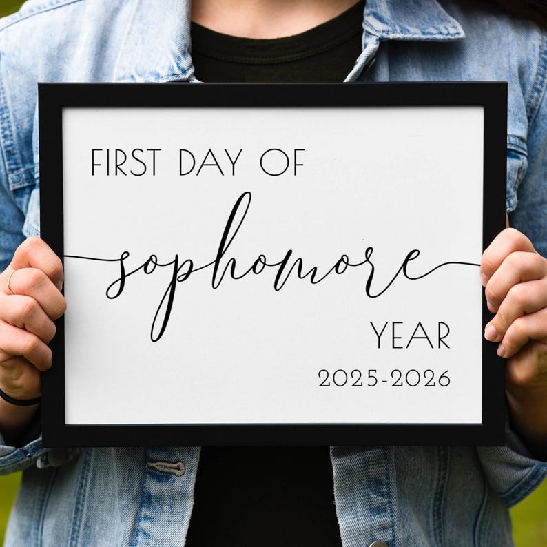 Letrero para el primer día de segundo año (2025-2026), Letrero ...