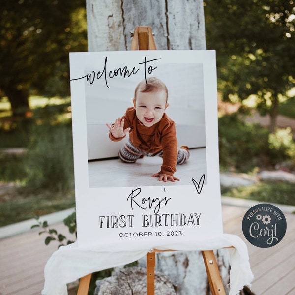 First Birthday Sign - Etsy UK