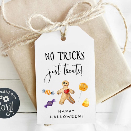Printable Halloween Favor Tag Template Boo Gift Tags Trick - Etsy