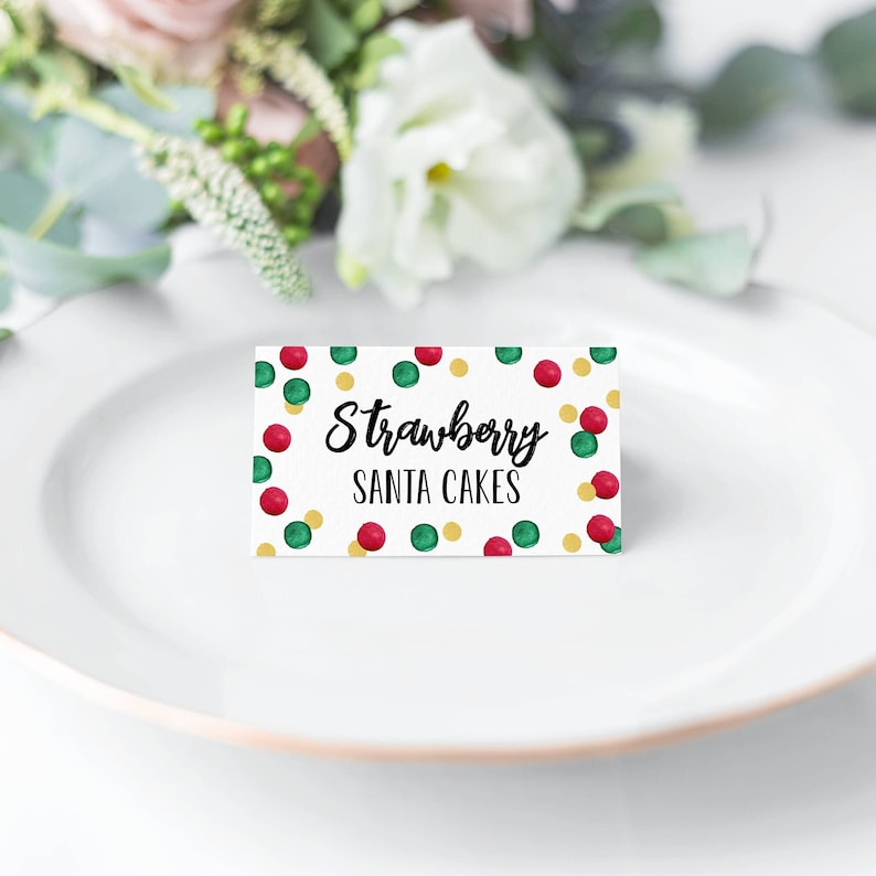 Editable Christmas Buffet Label Template Printable Holiday - Etsy