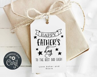 Father's Day Gift Tag Template Printable Fathers Day | Etsy Canada