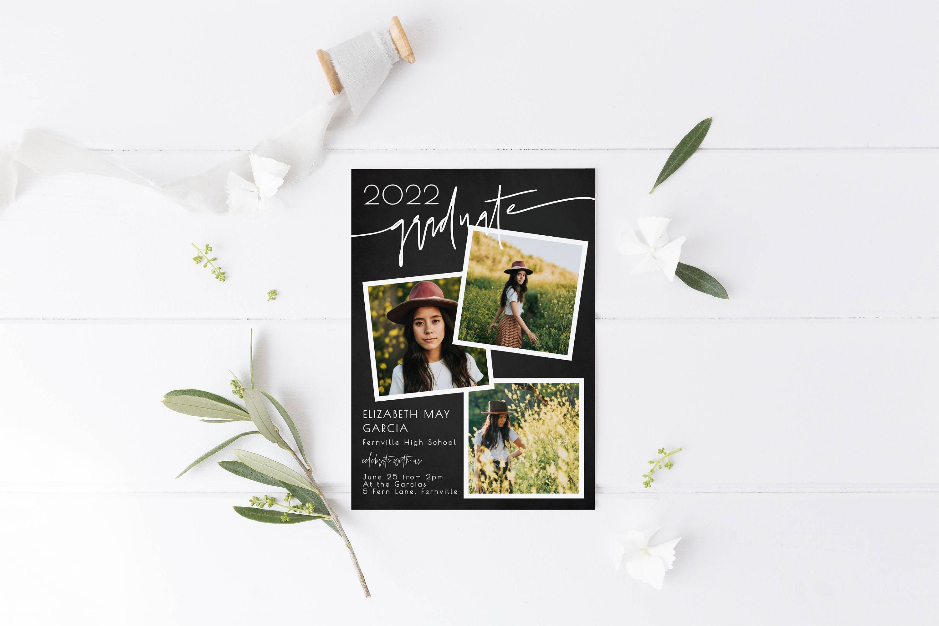 Polaroid Photo Graduation Party Invitation Template Printable | Etsy