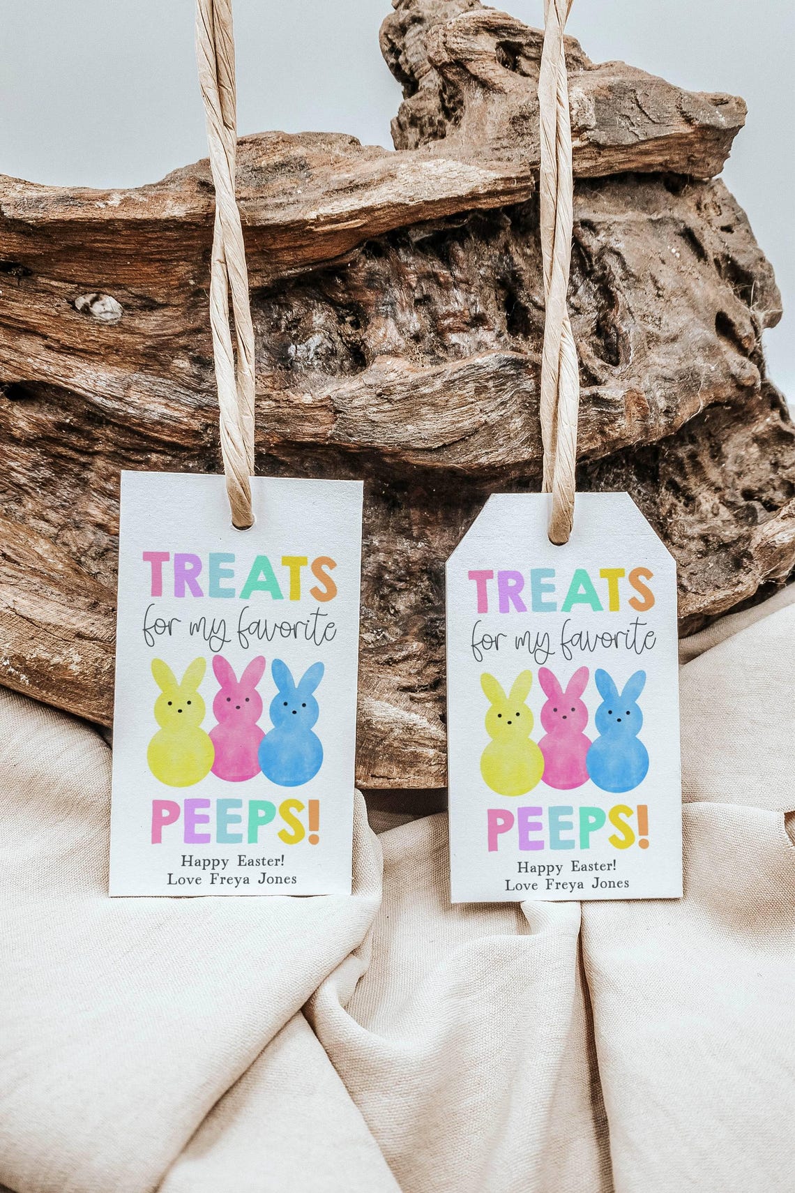 Treats for My Favorite Peeps Gift Tag Template, Printable Bunny Candy ...