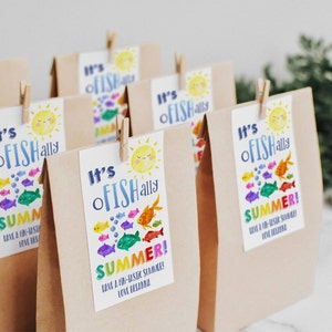 It's O-fish-ally Summer Gift Tag Template, Printable Last Day of School ...
