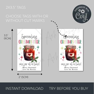 Christmas Jam Gift Tag Template, Printable Spreading Christmas Cheer ...