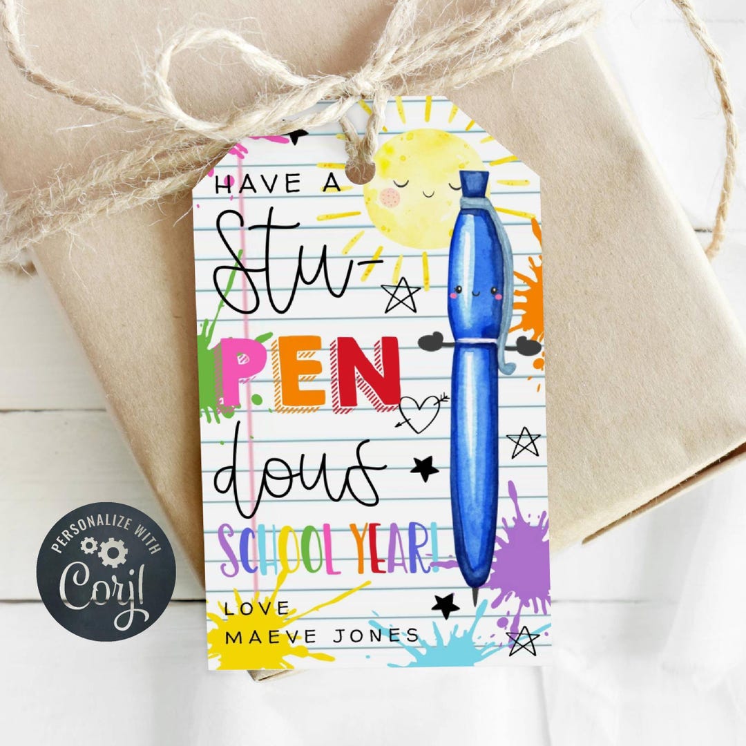 Have A Stupendous School Year Gift Tag Template, Printable Back to ...