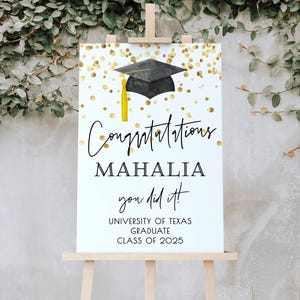 Graduation Welcome Sign Template, Printable Congratulations Graduate ...