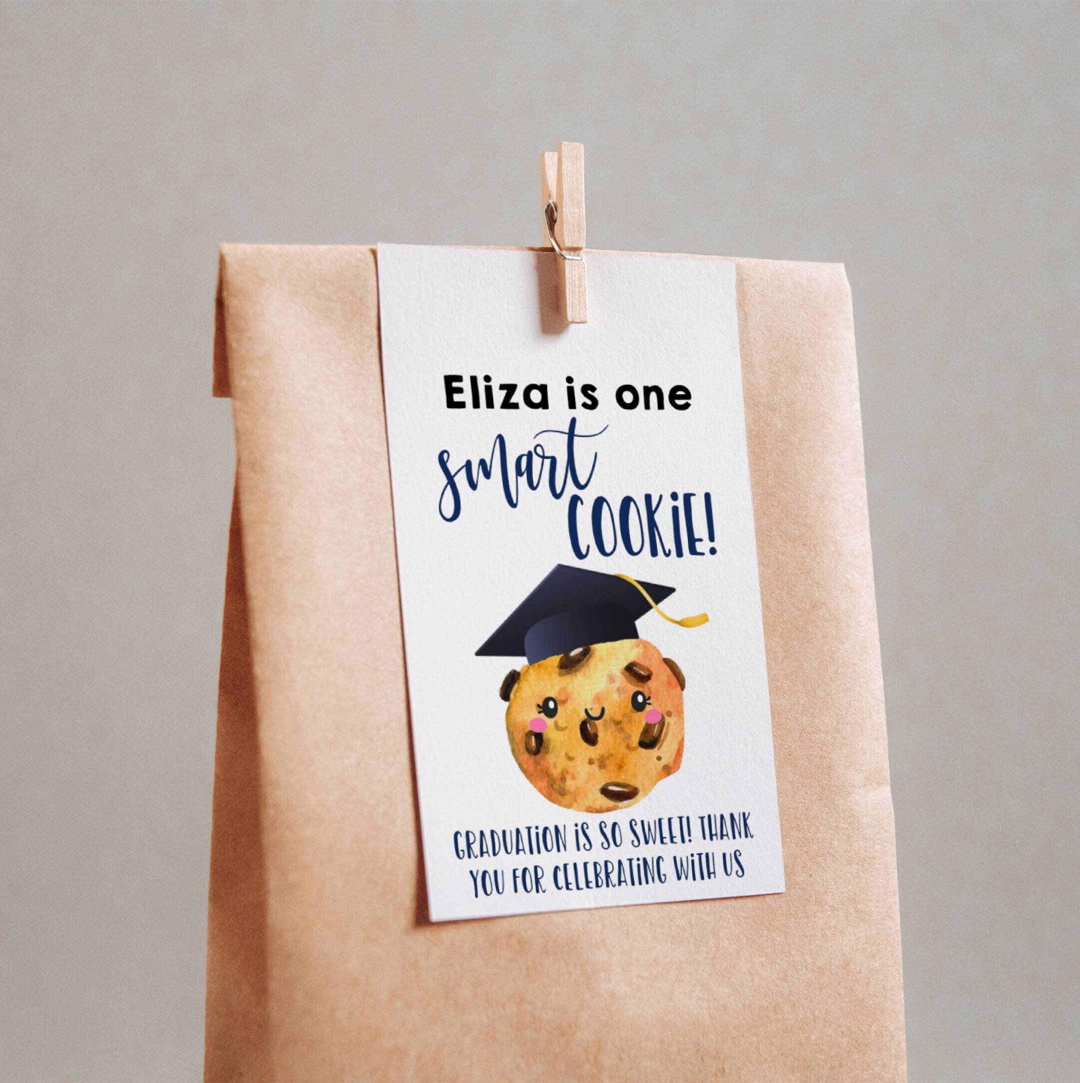 One Smart Cookie Graduation Favor Tag Template, Printable Cookie ...