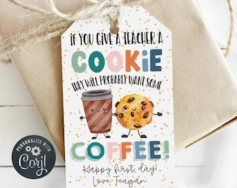 EDITABLE Back to School Teacher Appreciation Gift Tags - Etsy