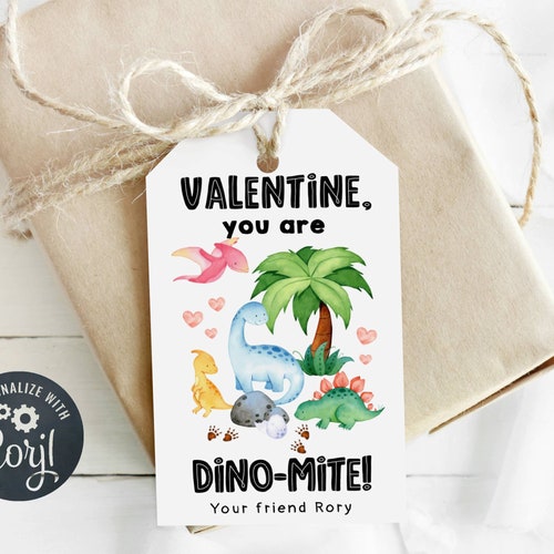 Dinosaur Valentine Have a Dino-mite Valentine's Day - Etsy
