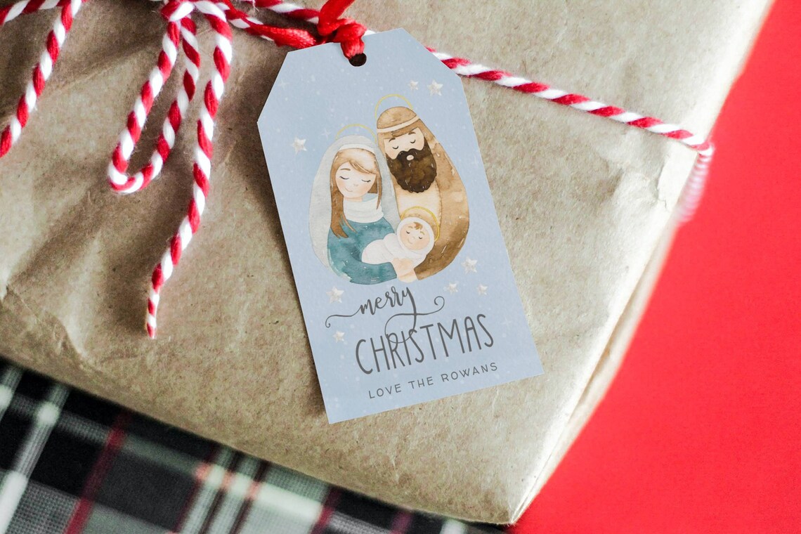 Christmas Nativity Gift Tag Template Printable Religious - Etsy