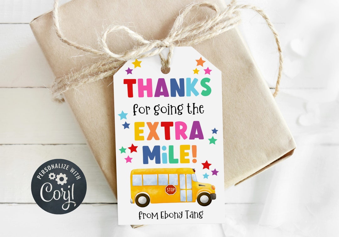 Editable Bus Driver Appreciation Gift Tag Template Printable - Etsy