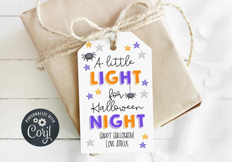 Printable Halloween Glow Stick Gift Tag Template A Little - Etsy