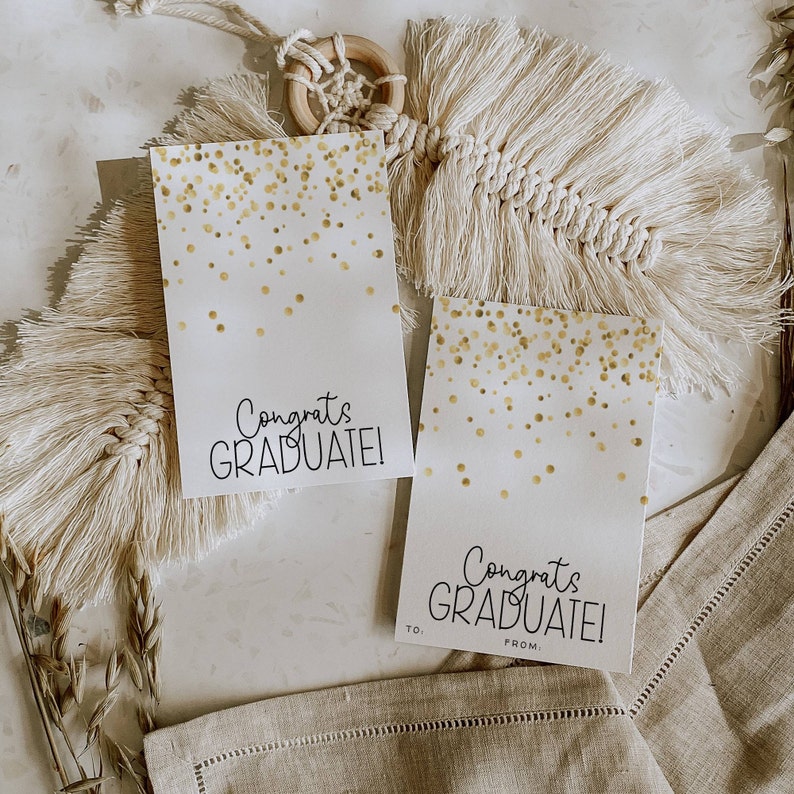 Printable Graduation Mini Cookie Card Congrats Graduate - Etsy