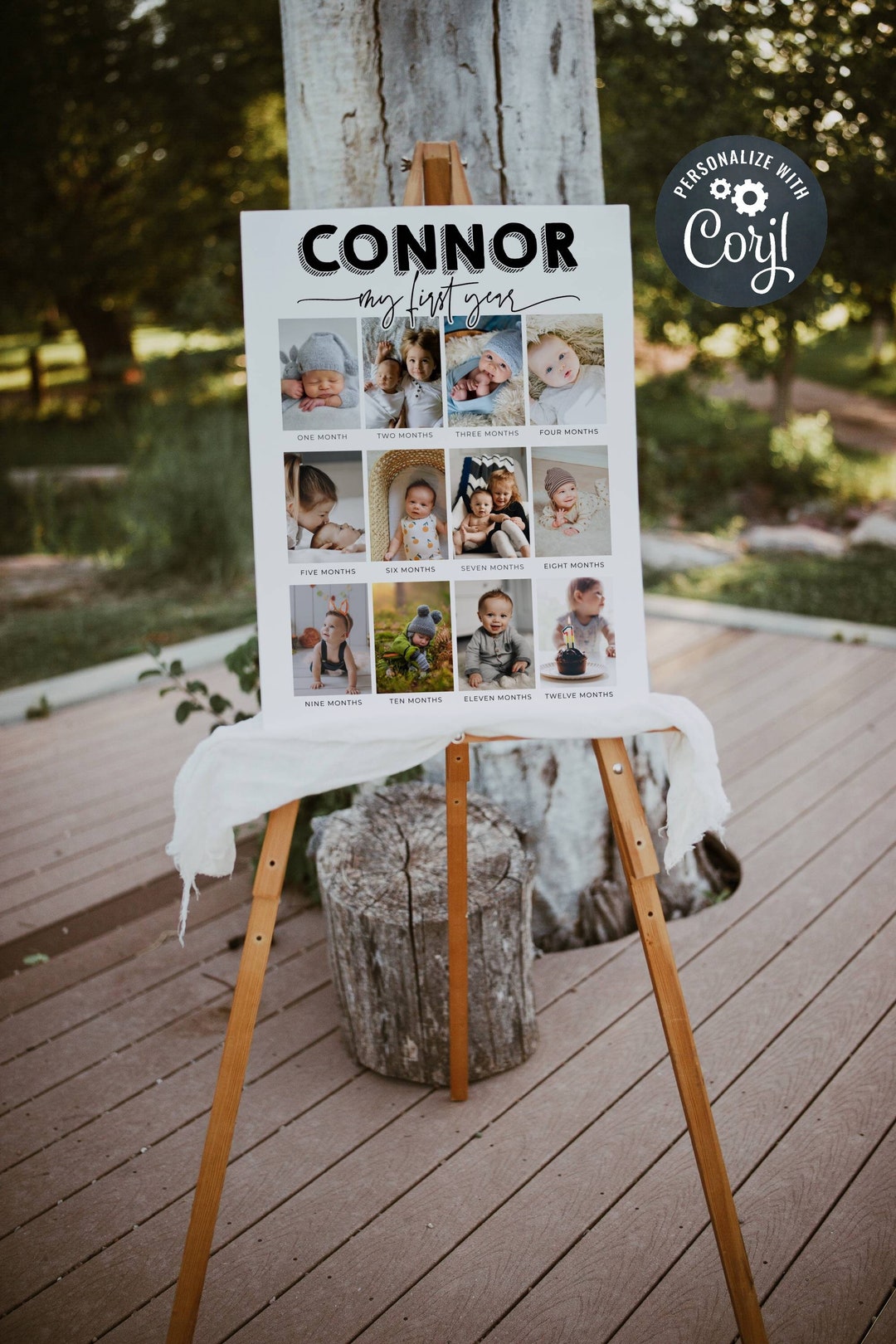 Printable Bold My First Year Poster Template Modern 1st - Etsy