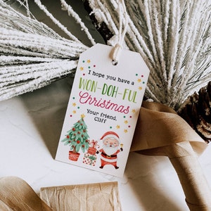 Won-doh-ful Christmas Gift Tag Template, Printable Classroom Stocking ...
