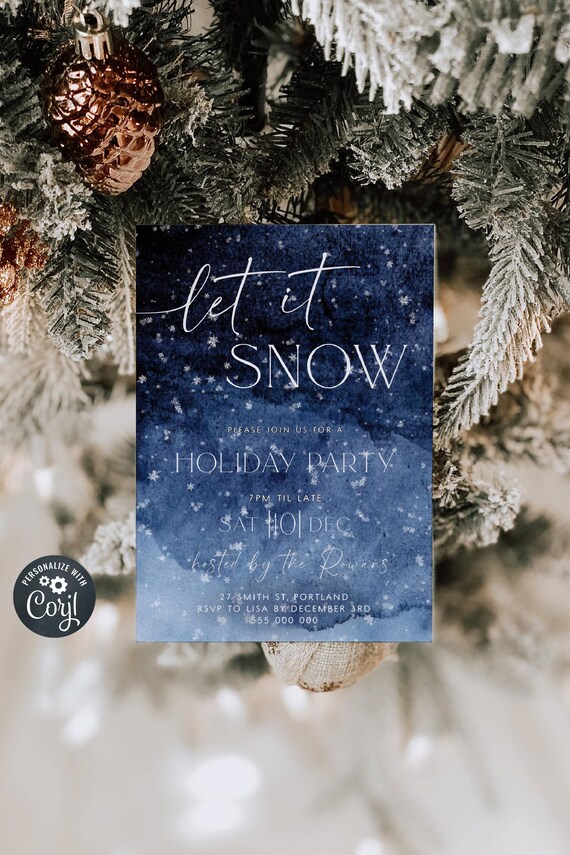 Winter Holiday Invitation Template Christmas Winter Sale Flyer