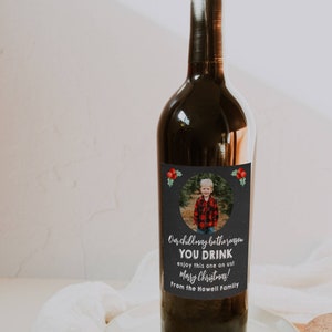 Editable Christmas Gift for Teacher, Printable Wine Bottle Label ...