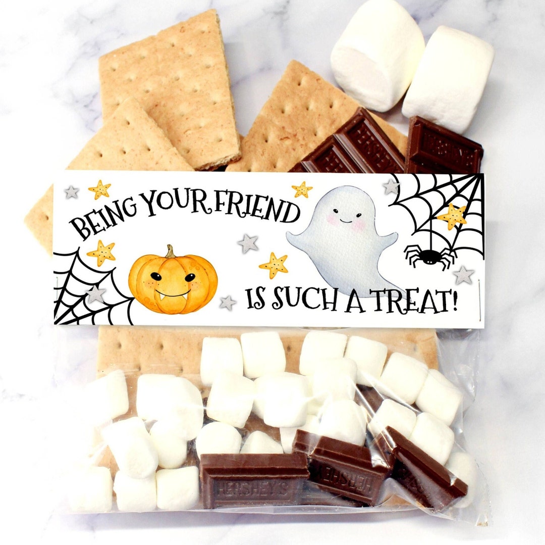 Printable Halloween Treat Bag Toppers, Spooky Cute Ghost Pumpkin ...