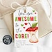 Awesome to the Core Appreciation Gift Tag Template, Printable Apple ...