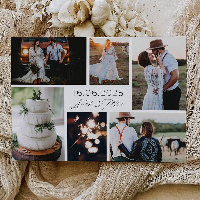 Wedding Invitations Template Multiple Photos - Etsy