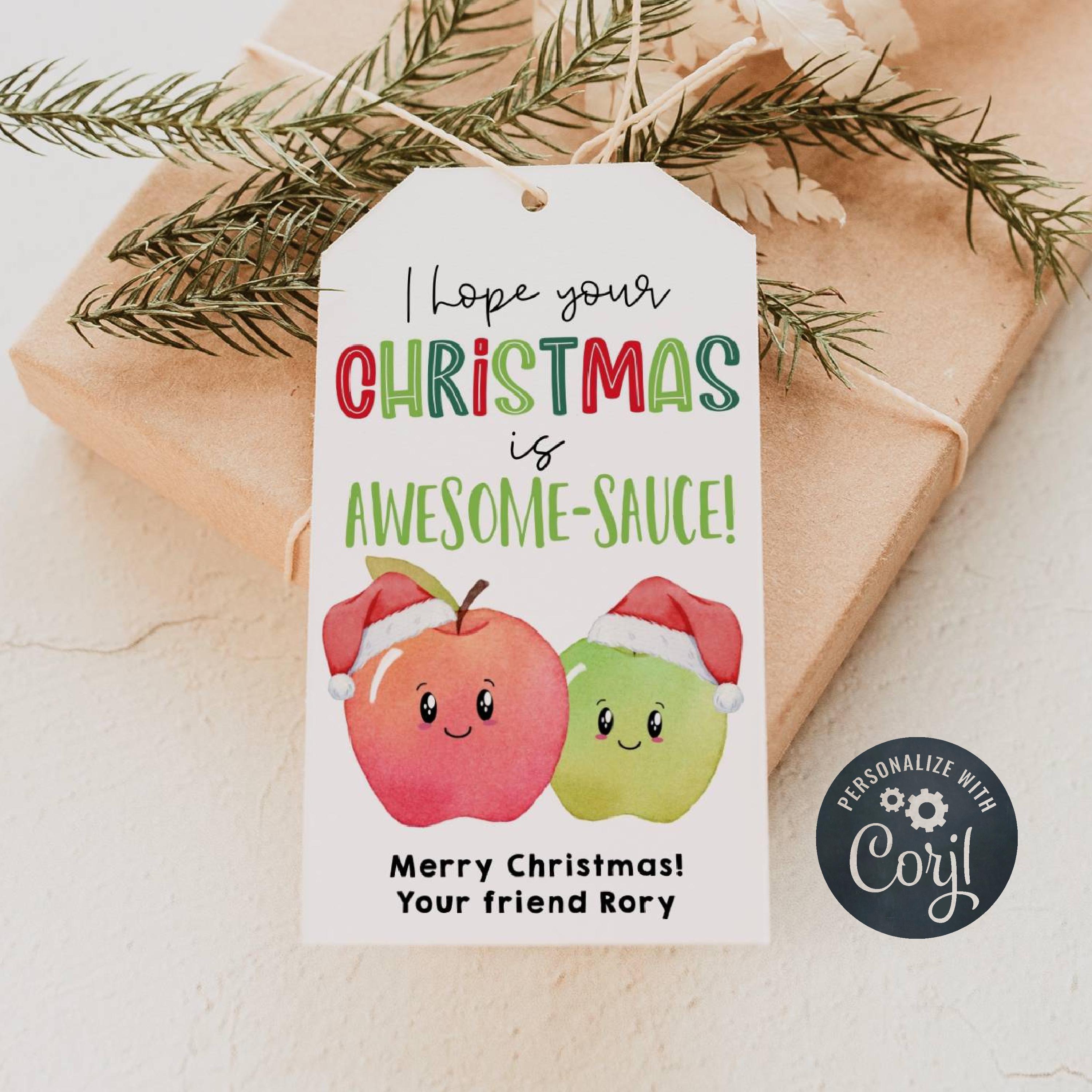 Hope Your Christmas is Awesome Sauce Gift Tag Template, Printable ...