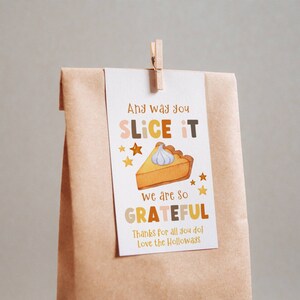 Pumpkin Pie Thanksgiving Gift Tag Template, Editable Any Way You Slice ...