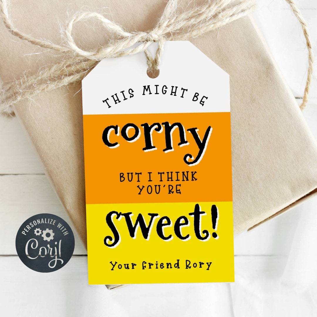 Halloween Candy Corn Gift Tag Template, Printable Halloween Favor Tags ...