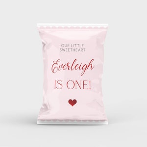 Printable Valentine Birthday Chip Bag Template, Editable Our Little ...