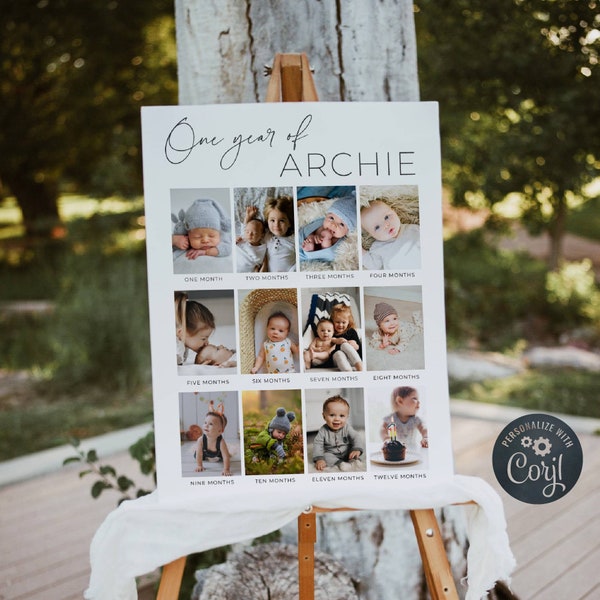 My First Year Poster Babys First Year Poster 1st Birthday Photo Print ...