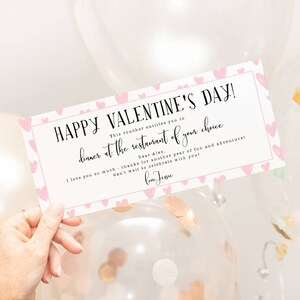 Editable Mother's Day Gift Certificate Template, Printable Love Hearts ...