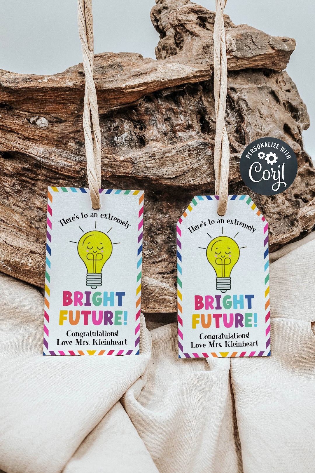 Here's to A Bright Future Gift Tag Template Printable - Etsy