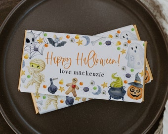 Editable Halloween Candy Bar Wrapper, Chocolate Bar Wrapper, Candy Bar ...