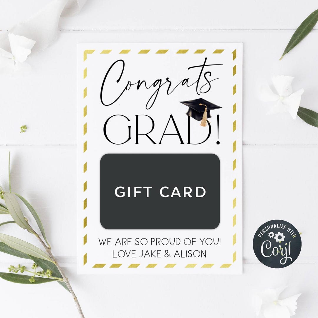 Graduation Gift Card Holder Template, Printable Congratulations ...