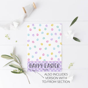 Printable Easter Eggs Mini Cookie Card, Colorful Easter Eggs Cookie Tag ...